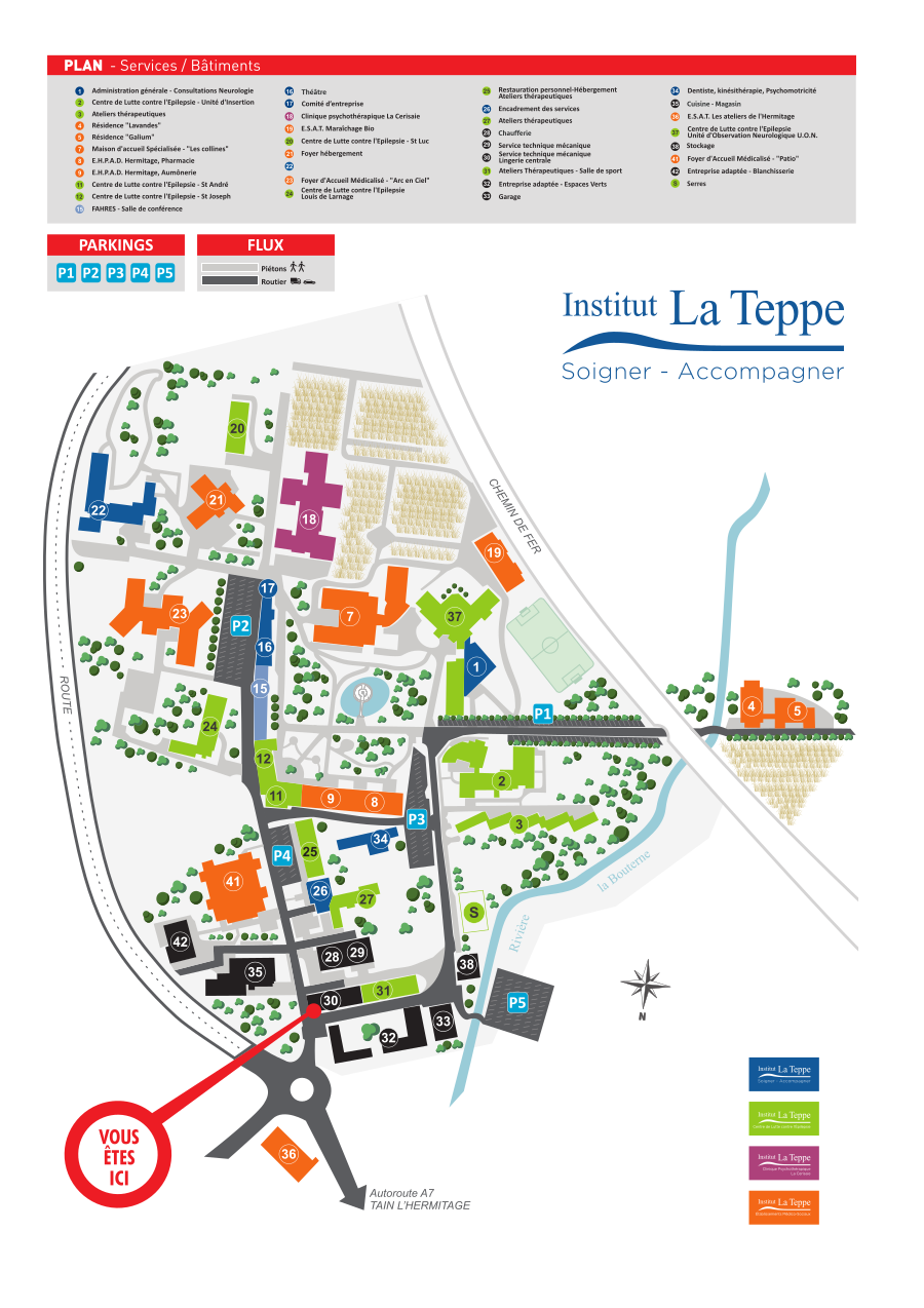 Plan d'accès - Centre Médical de La Teppe